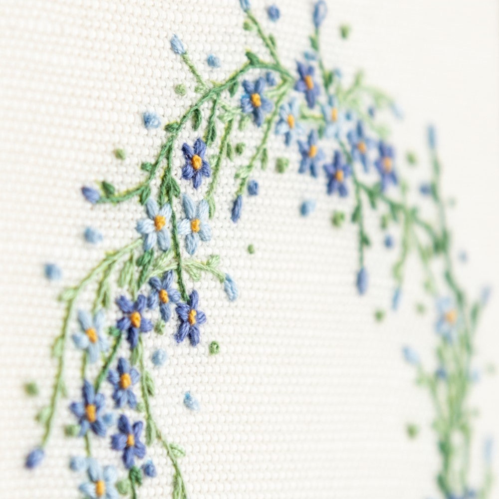 Forget-me-not Wreath Kit – Jo Butcher Embroidery Artist