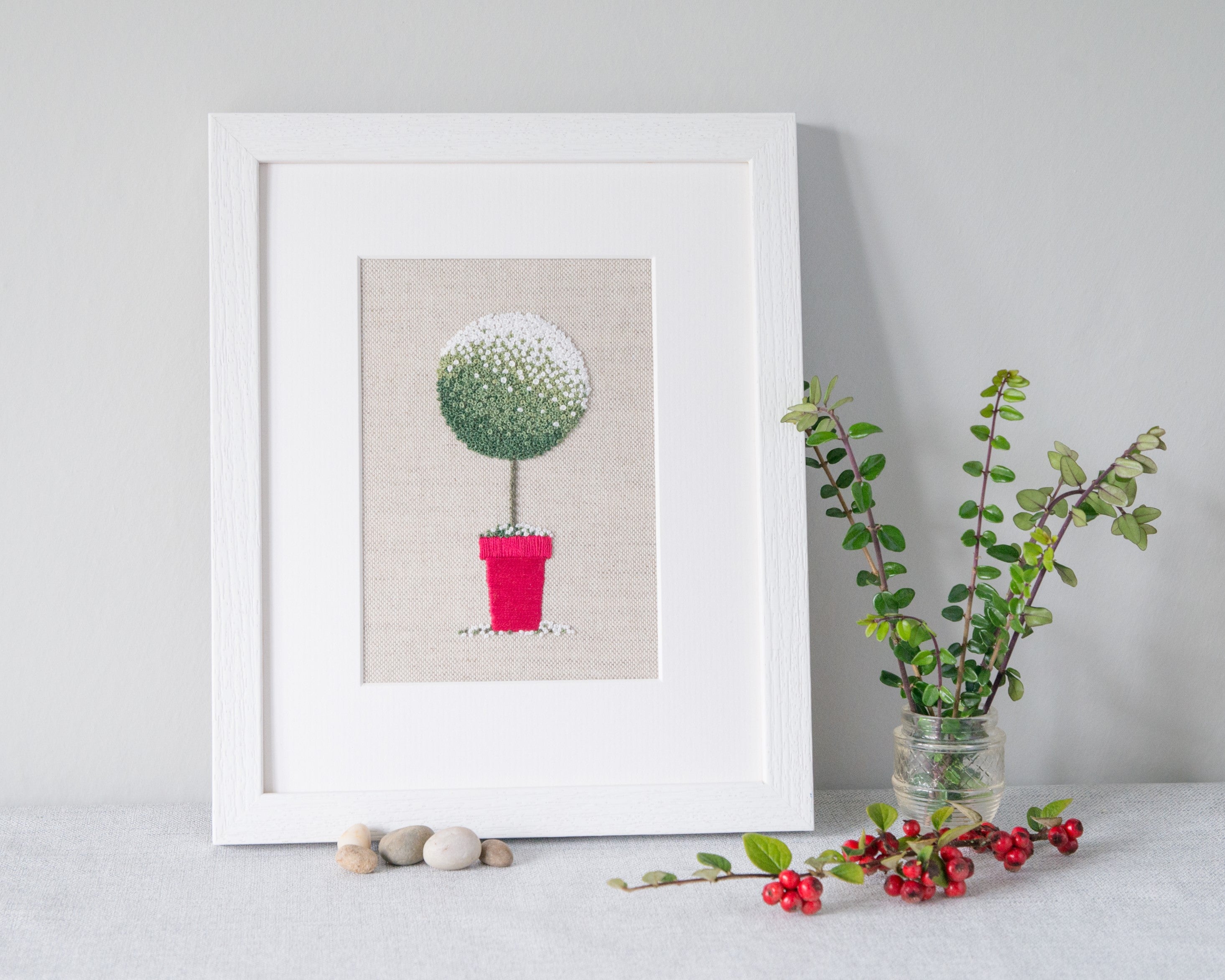 Snow Topiary Tree Kit – Jo Butcher Embroidery Artist